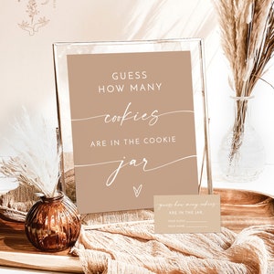 Guess How Many Cookies Are in the Jar Game, Gender Neutral Baby Shower ...