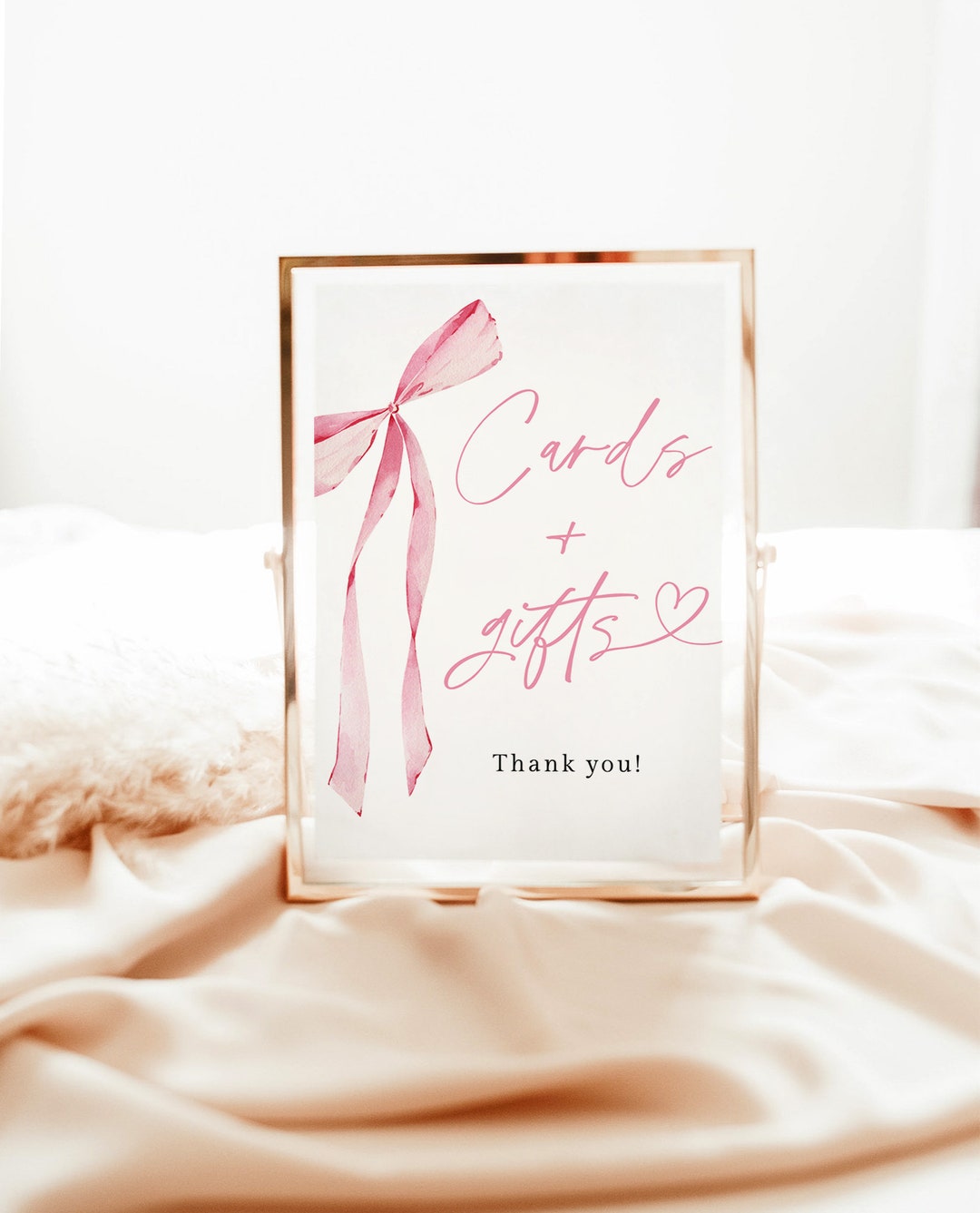 Cards and Gifts Sign, Editable Wedding Template, Bridal Shower Gift ...
