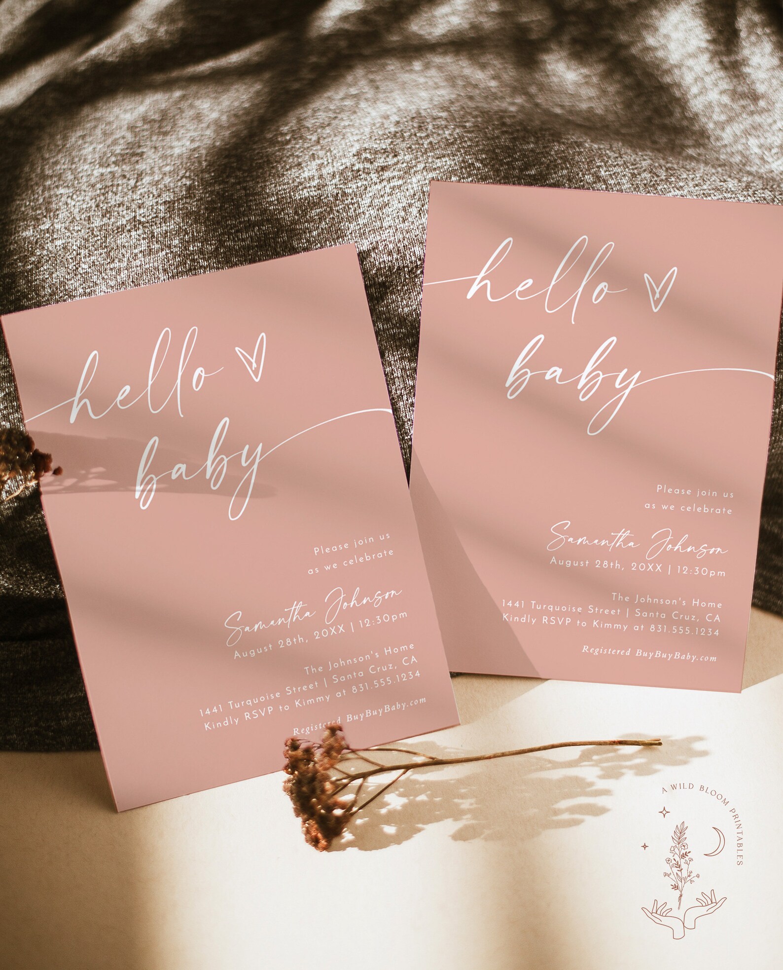 Boho Baby Shower Invite Tempalte Girl Baby Shower Invite - Etsy