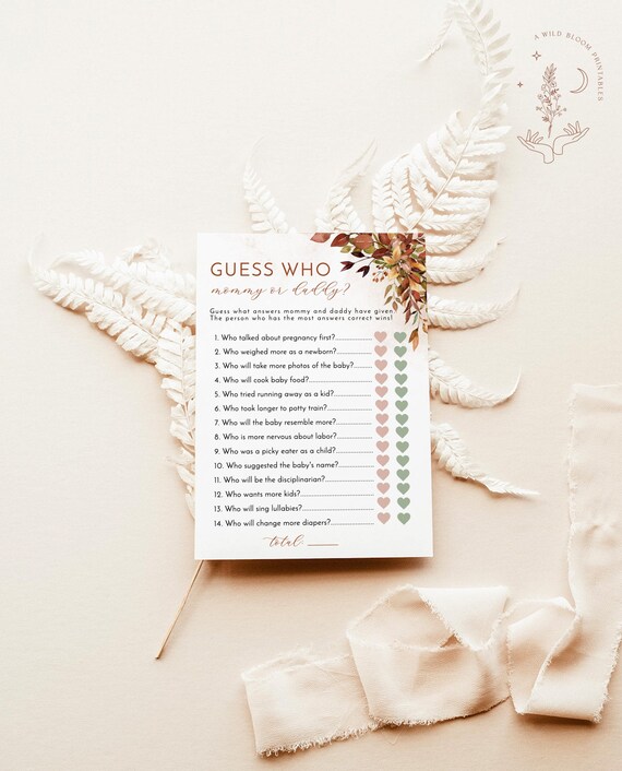 Fall Baby Shower Guess Who Game Gender Neutral Baby Shower - Etsy