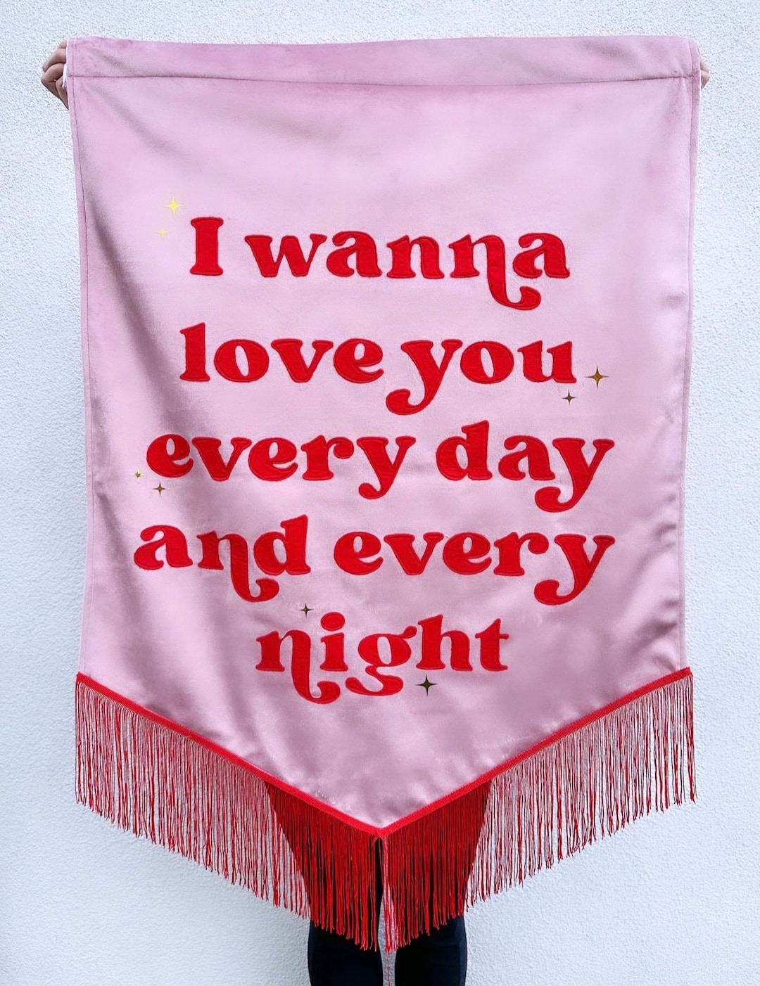 Velvet Wedding Banner, Wedding Backdrop, Fringed Velvet Wedding Sign ...