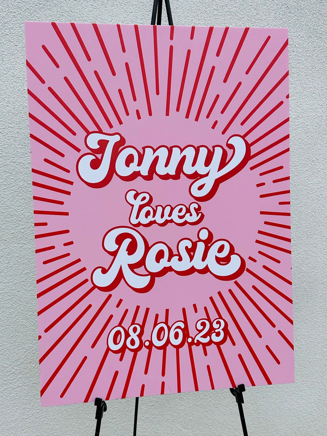 Wedding Welcome Sign, Alternative Wedding, Retro Wedding Sign, Wedding ...