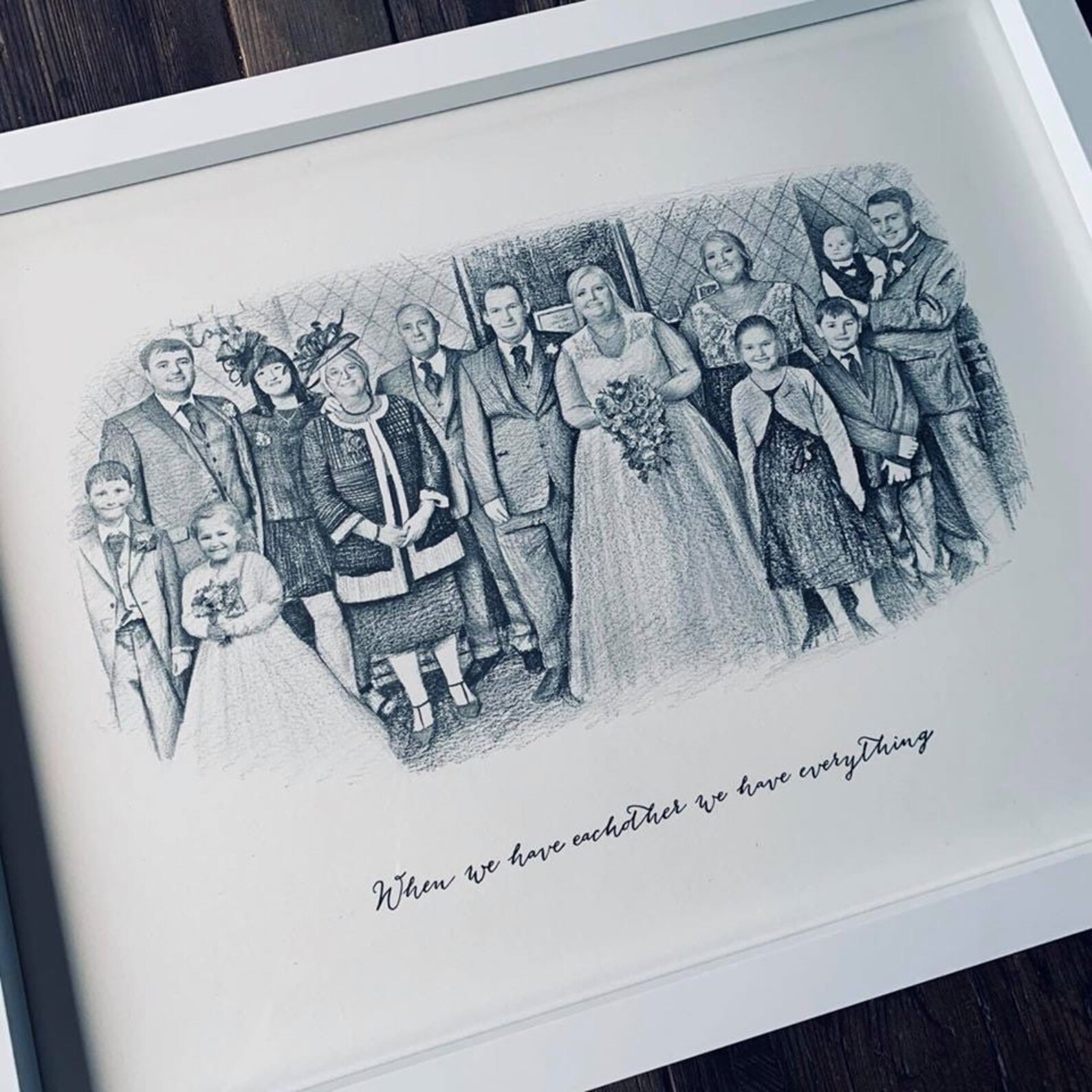 Family Portrait, Pencil Sketch, Family Sketch, Pencil Drawing, Photo ...