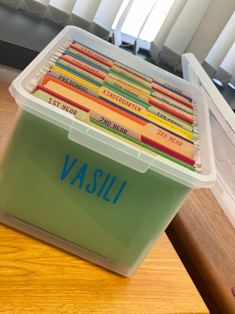 Memory Bin Kit DIY Memory File Kit Kids Milestone Tote - Etsy