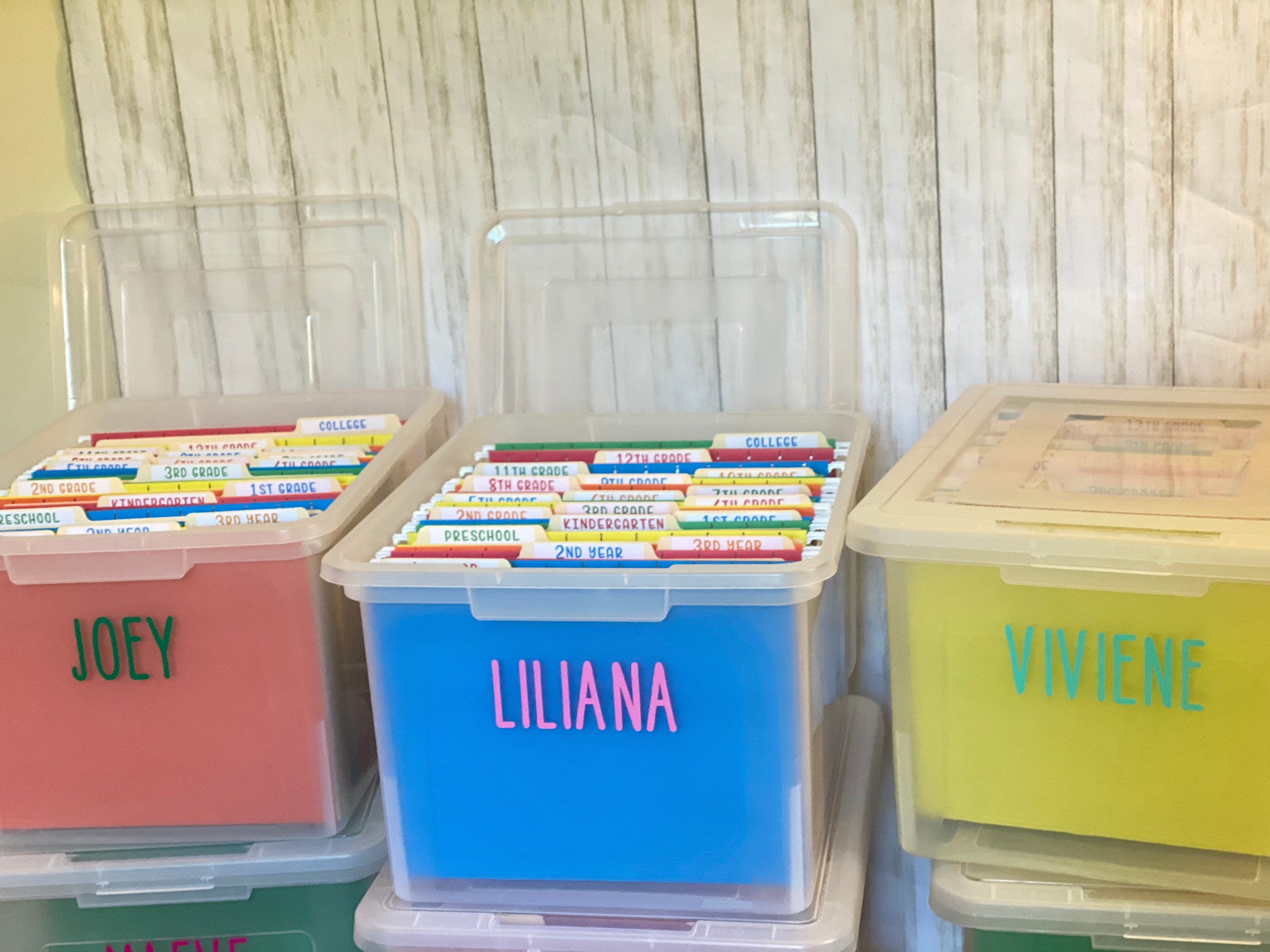 Memory Bin Kit DIY Memory File Kit Kids Milestone Tote - Etsy