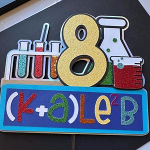 Science Themed Cake Topper | Scientist Party Decor |birthday Cake ...