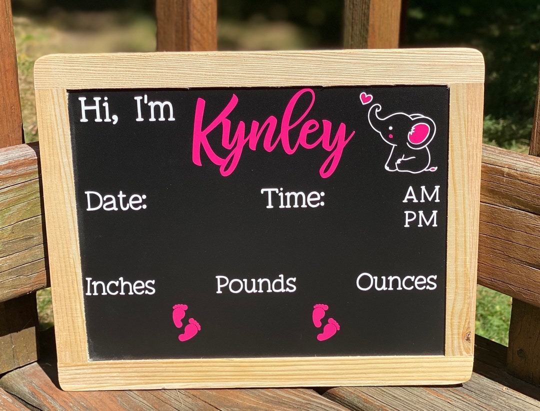 Newborn Stats Chalkboard | Baby Milestone Photo Prop - Etsy