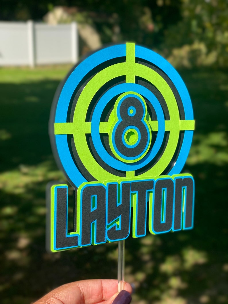 Laser Tag Party Cake Topper | Personalized Name & Age - Etsy