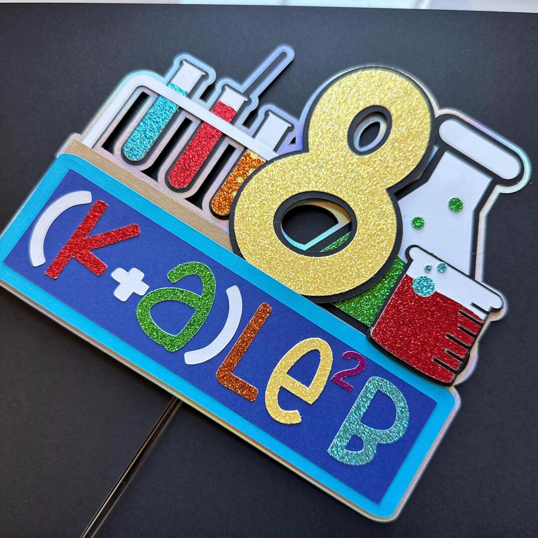 Science Themed Cake Topper | Scientist Party Decor |birthday Cake ...