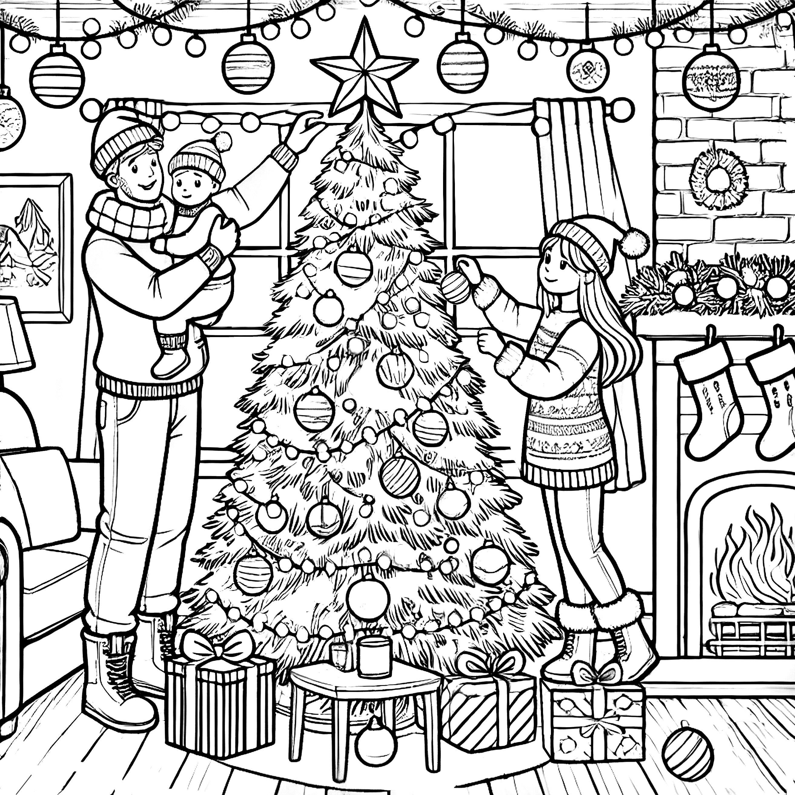 Christmas Coloring Pages, 12 Cute and Cozy Holiday Illustrations ...