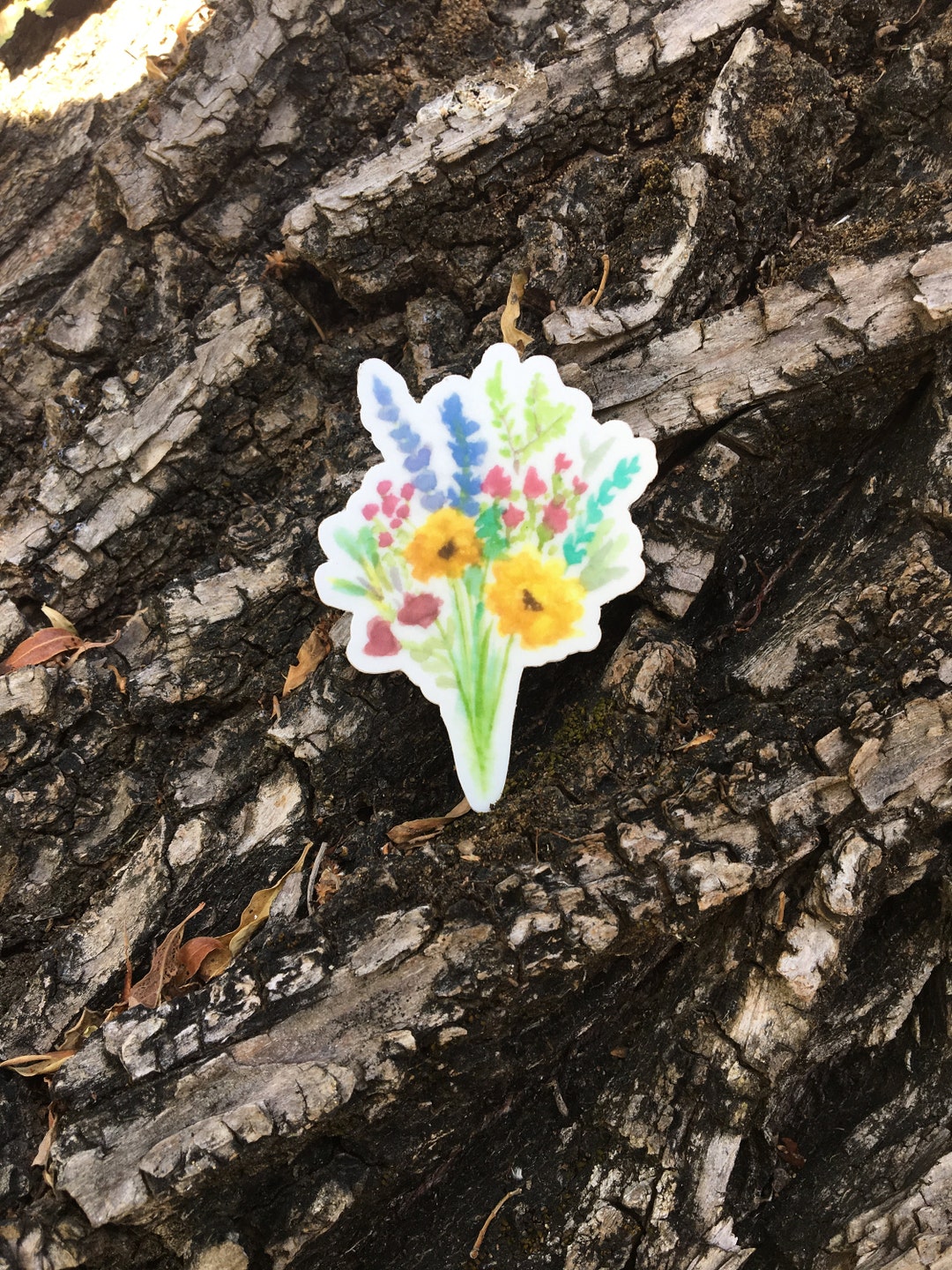 Flower Bouquet Vinyl Sticker - Etsy