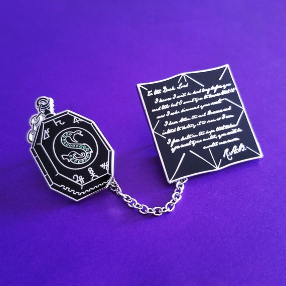 The Locket & the Letter Enamel Pins - Etsy