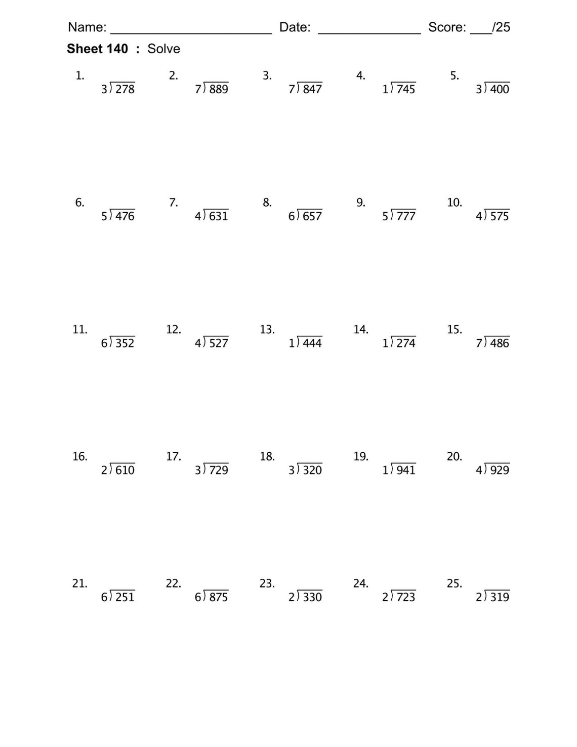 Multiplication And Division Worksheet 192 Practice Sheets Etsy