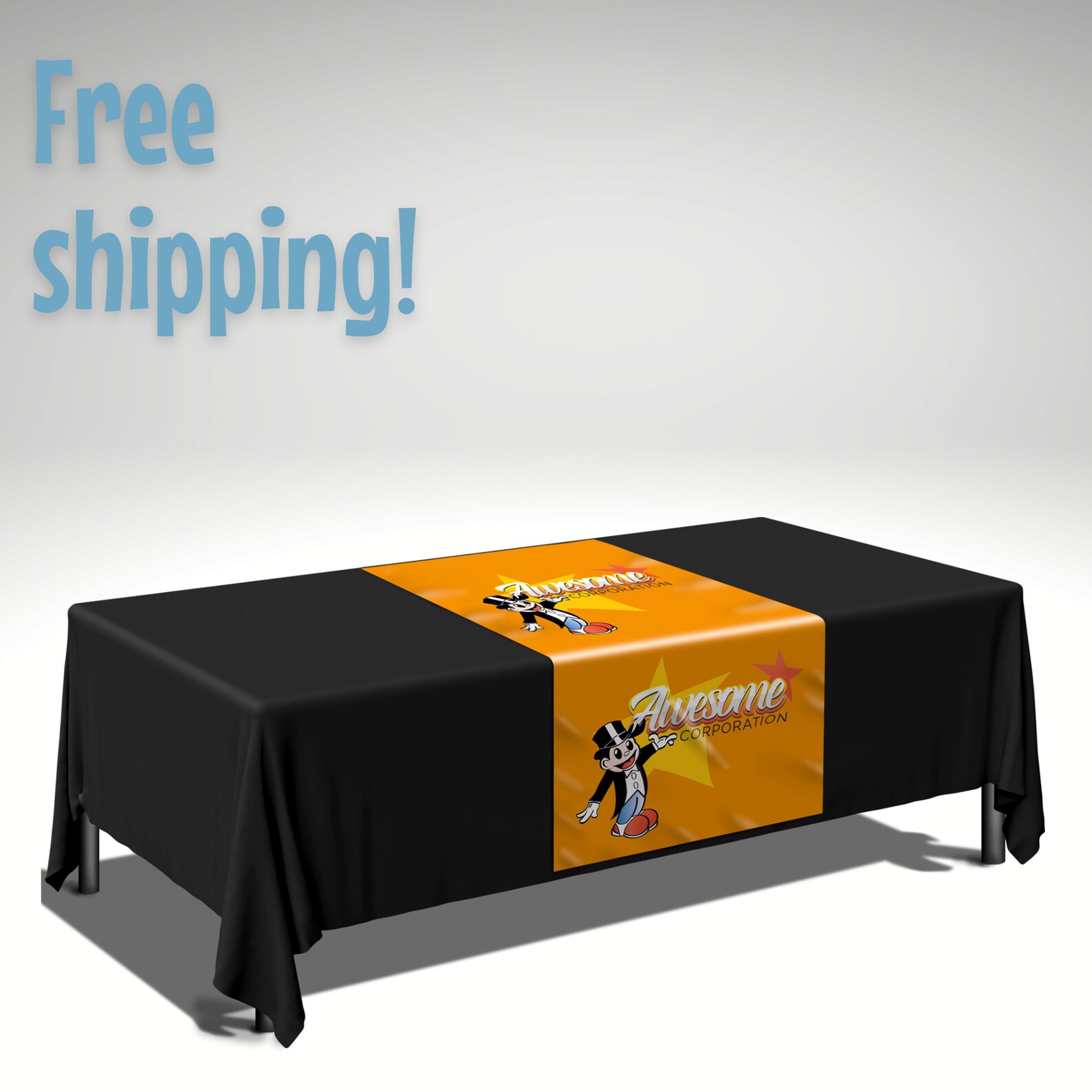 Custom Table Runner With Business Logo & Name Printed in Full - Etsy