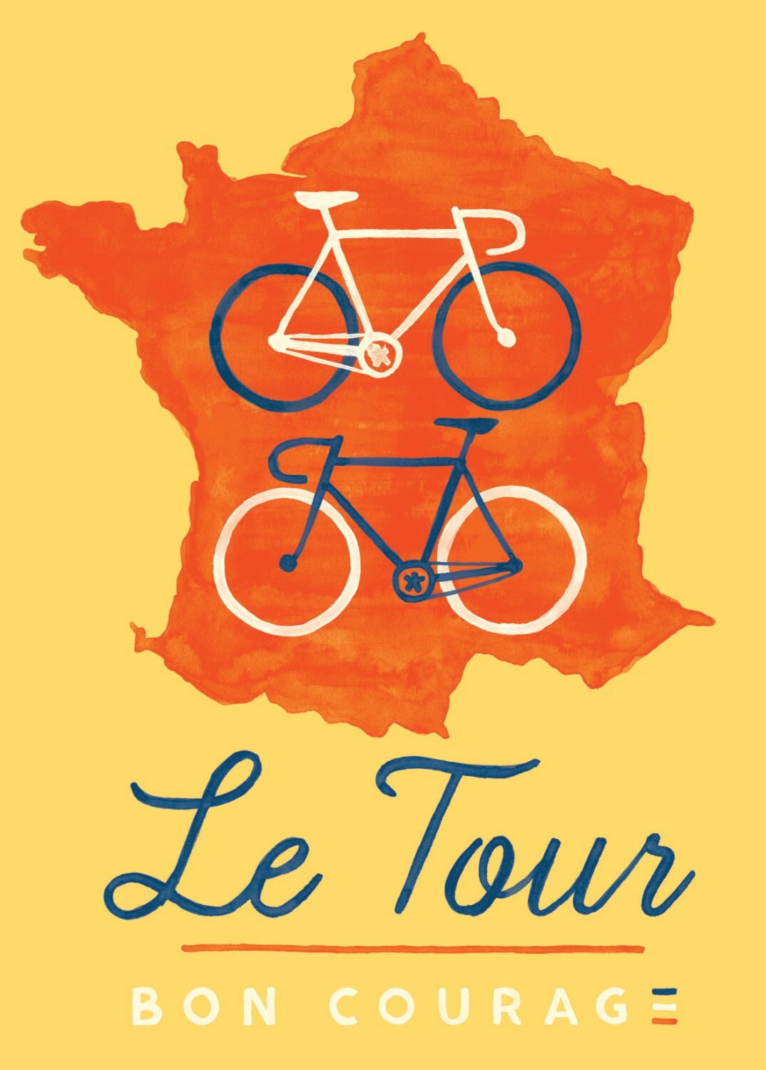 Le Tour Graphic Cycling Poster - Etsy