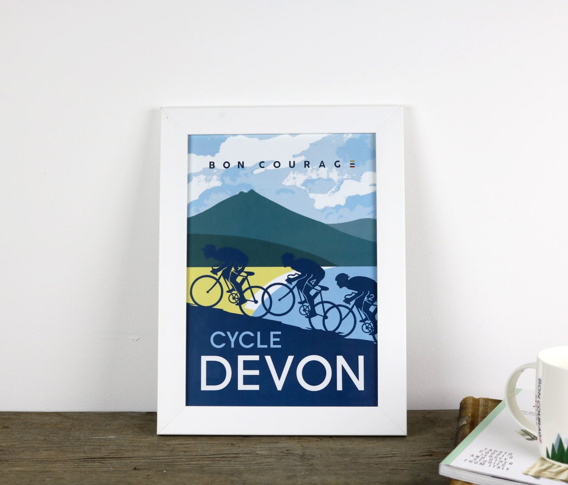 Cycle Devon Poster - Etsy
