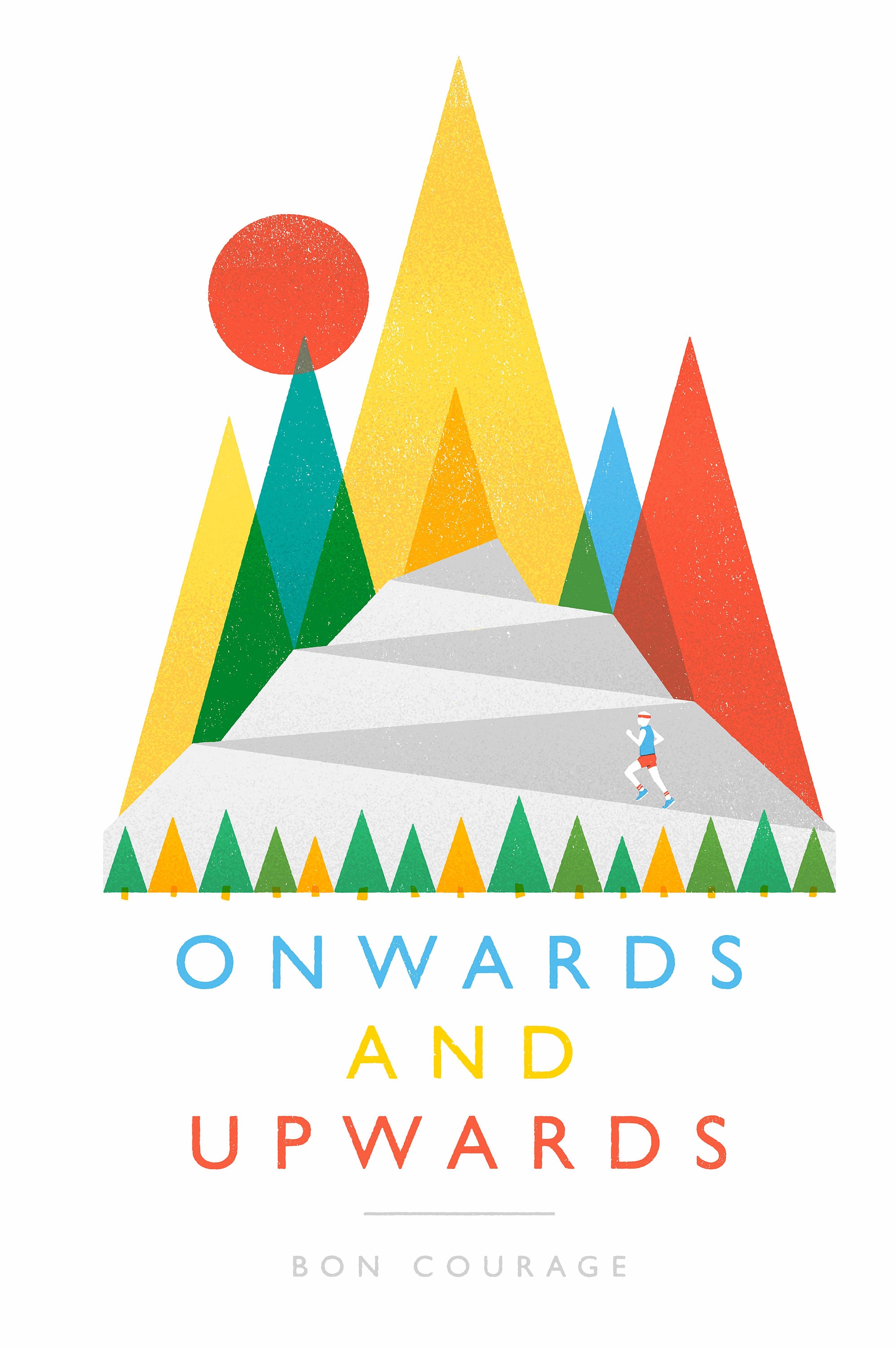 Onwards and Upwards Printed Poster. Choose From a Cyclist or a Runner ...