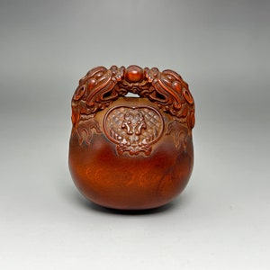 Boxwood Carved Dragon Muyu, Taoism and Buddhism Musical Instrument ...