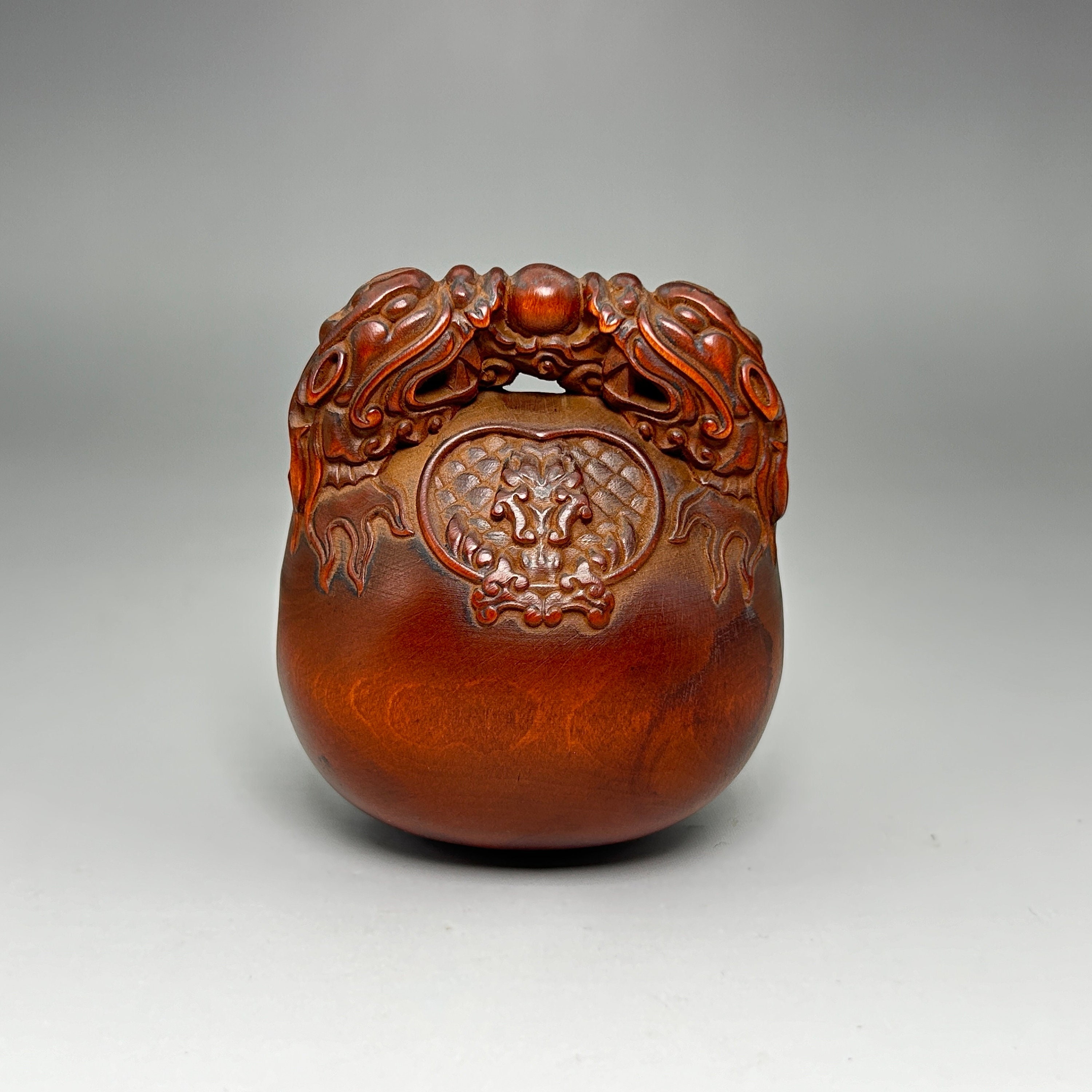 Boxwood Carved Dragon Muyu, Taoism and Buddhism Musical Instrument ...