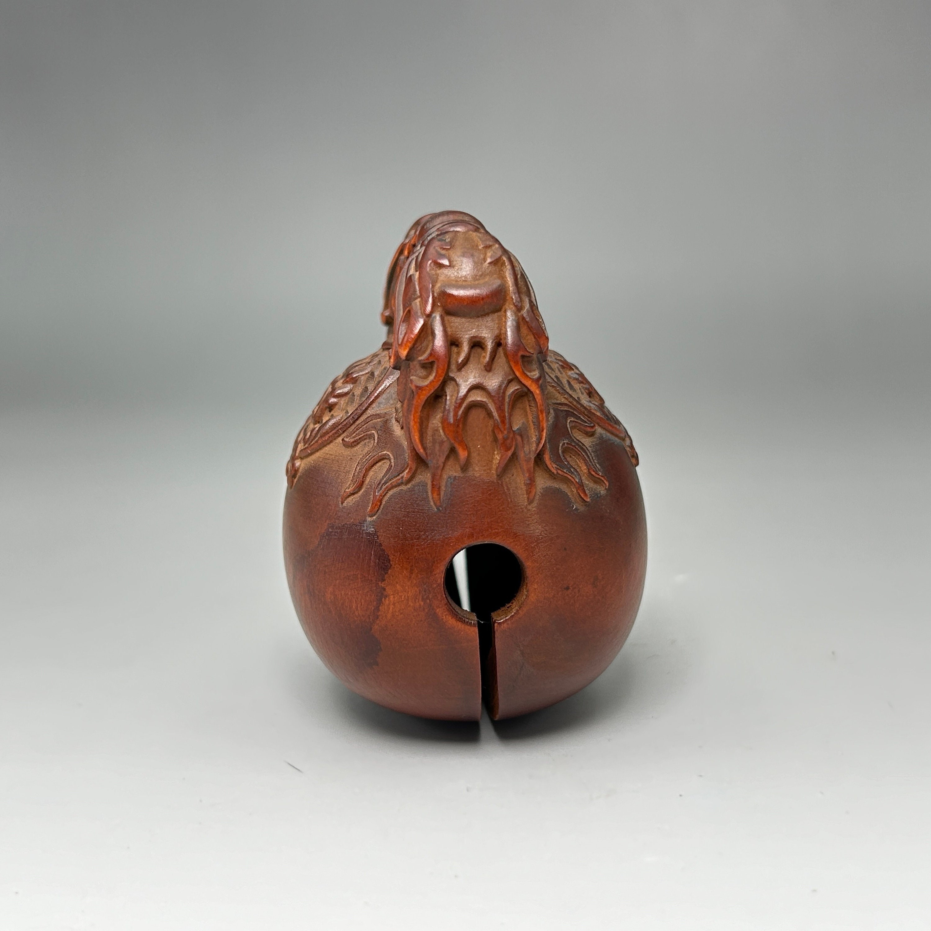 Boxwood Carved Dragon Muyu, Taoism and Buddhism Musical Instrument ...