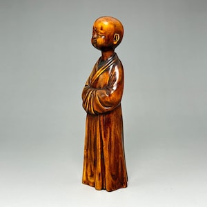 Top Woodcarving Little Monk, Practicing Zen Buddhism, Boxwood ...