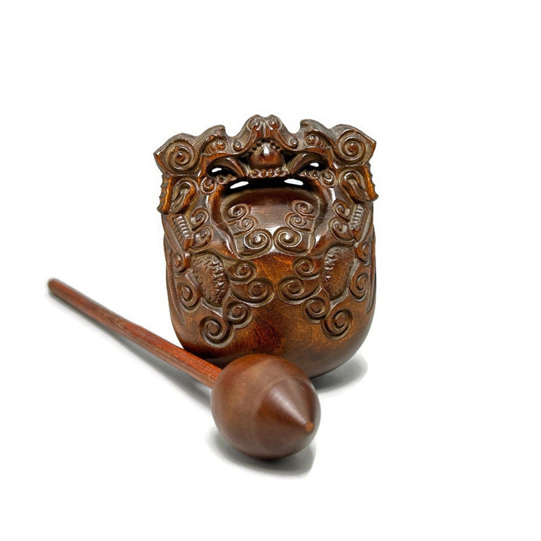 Boxwood Dragon Wooden Fish, Taoism and Buddhism Musical Instrument Muyu ...