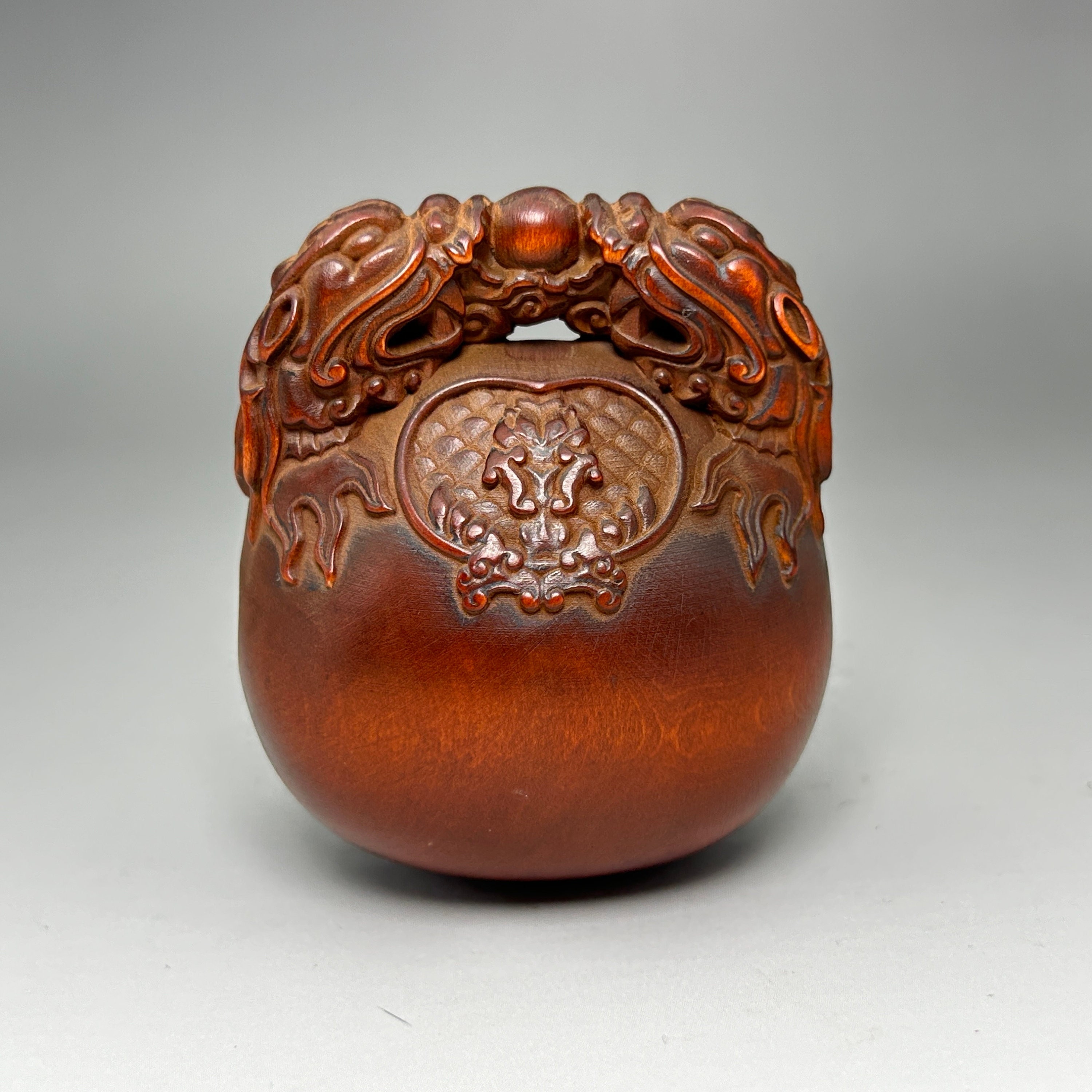 Boxwood Carved Dragon Muyu, Taoism and Buddhism Musical Instrument ...