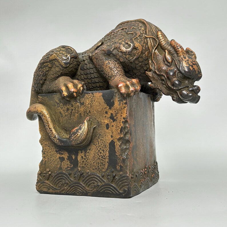 Large Vintage Chinese Bronze Beast Statue, Home Decor, Office ...