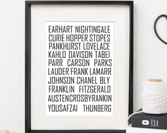 Women Who Changed the World Poster - Etsy