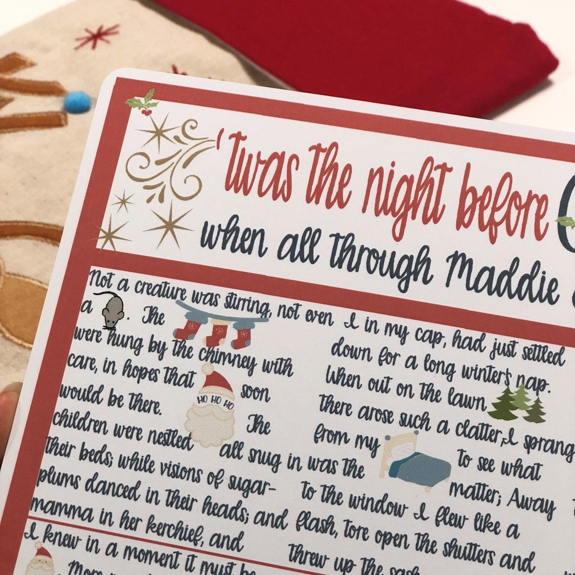 Twas the Night Before Christmas Personalised Story Christmas - Etsy