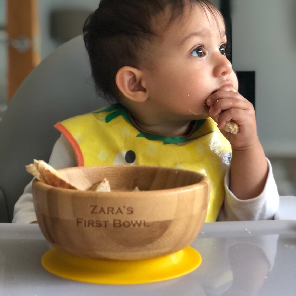 Personalised Bamboo First Bowl and Spoon Set Baby Bowl and - Etsy