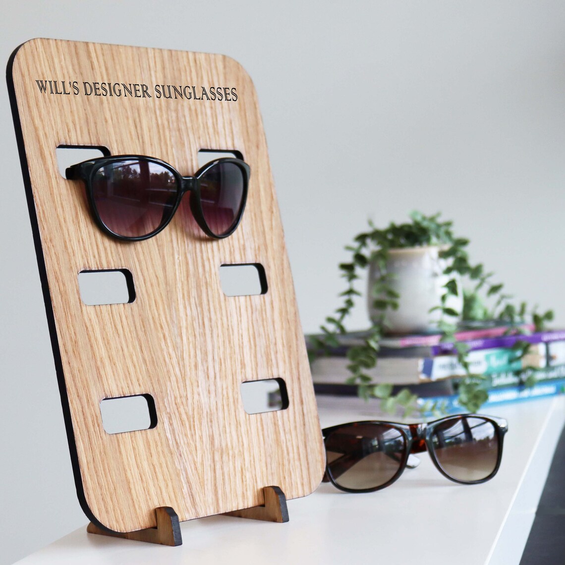 Personalised Sunglasses Holder Stand Wooden Glasses Holder - Etsy UK