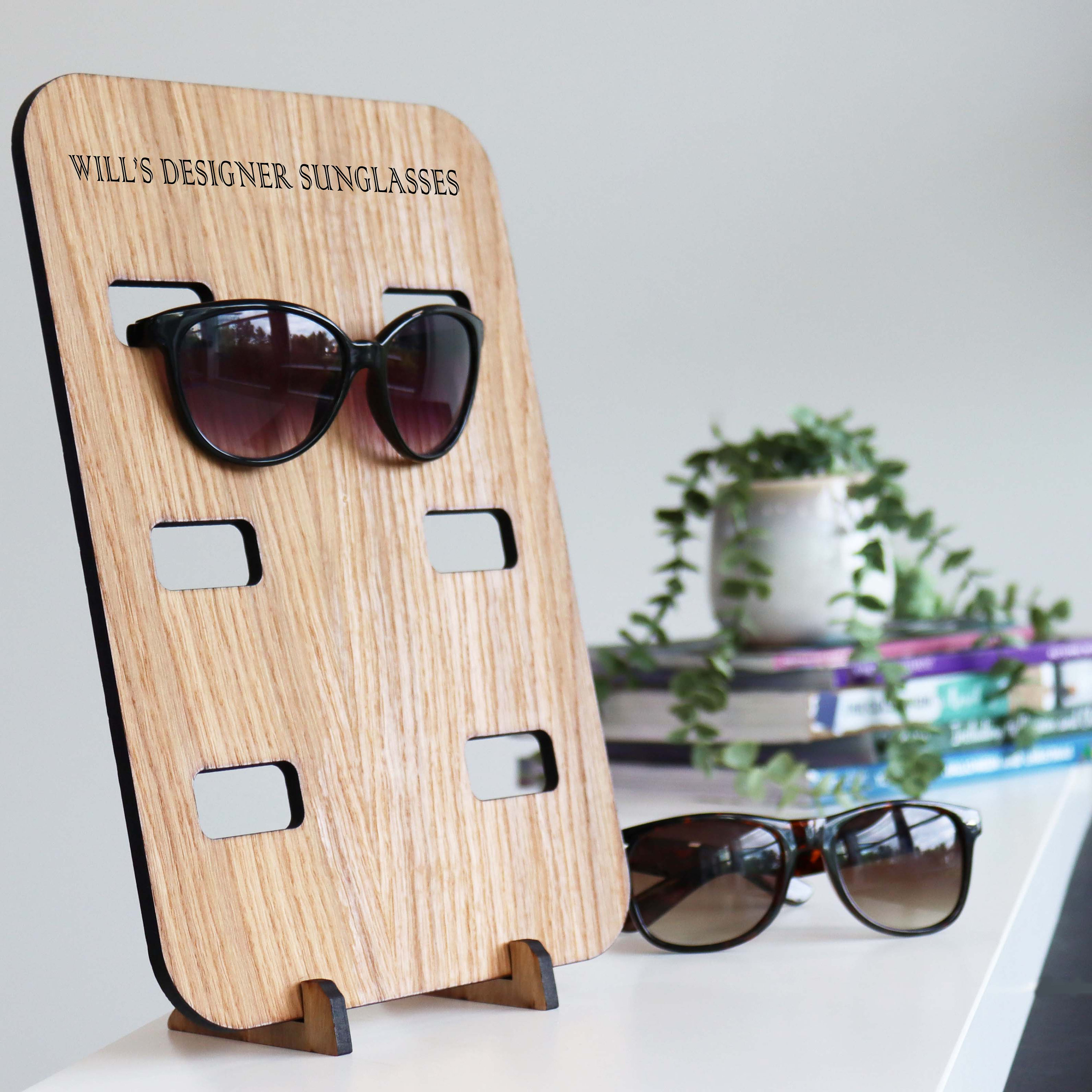 Personalised Sunglasses Holder Stand Wooden Glasses Holder - Etsy UK