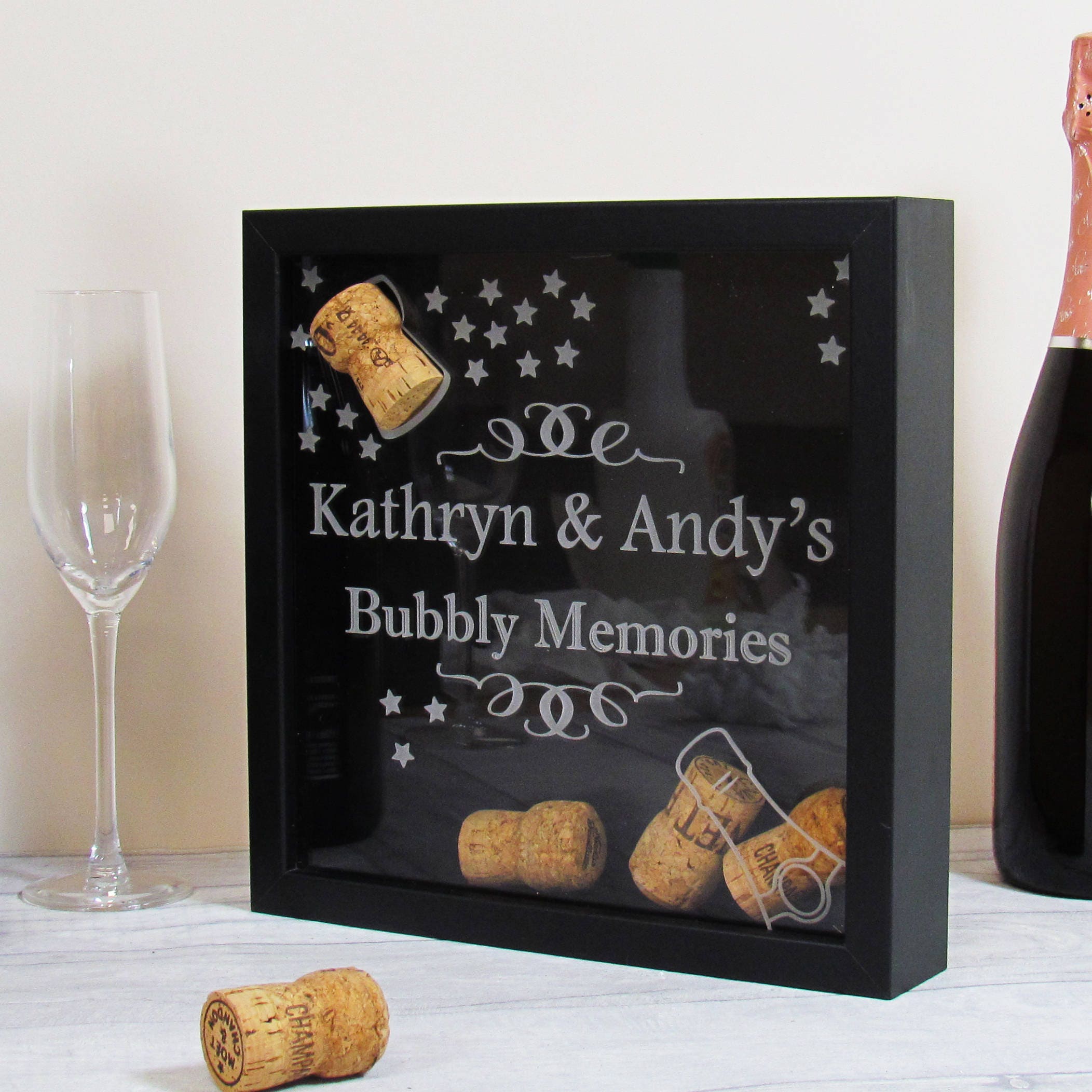 Personalised Champagne Cork Collection Box Champagne Corks | Etsy UK