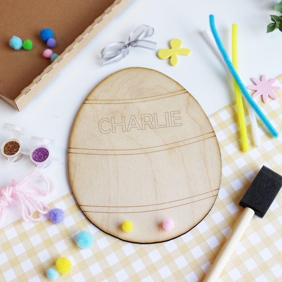 Personalised Easter Craft Kit | Easter Egg Decorating Kit | Kids Crafts ...