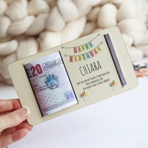 Personalised Birthday Money Gift Holder | Money Holder With Printed ...