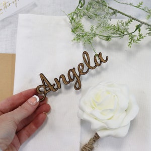 Personalised Wooden Name Table Place Settings | Wedding Plate Names ...