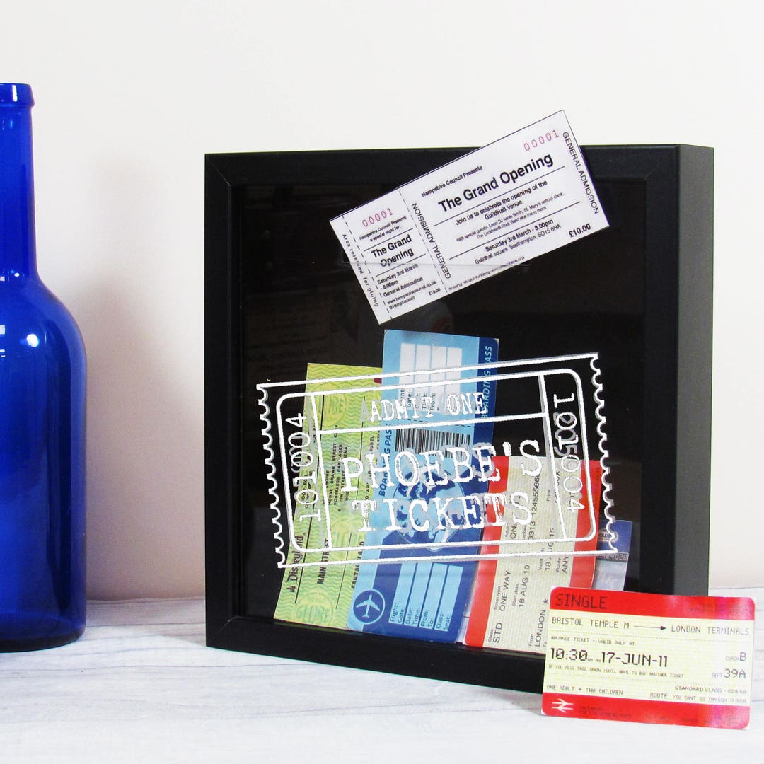 Personalised Ticket Collection Box Cinema Gig Ticket's - Etsy UK