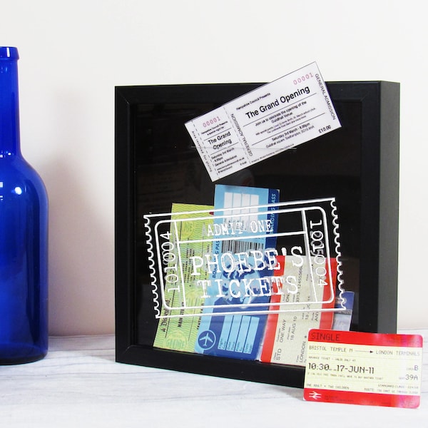 Ticket Shadow Box - Etsy