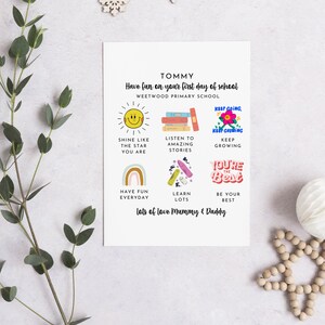 Personalised First Day of School Card | Icon Style Personalised Back to ...