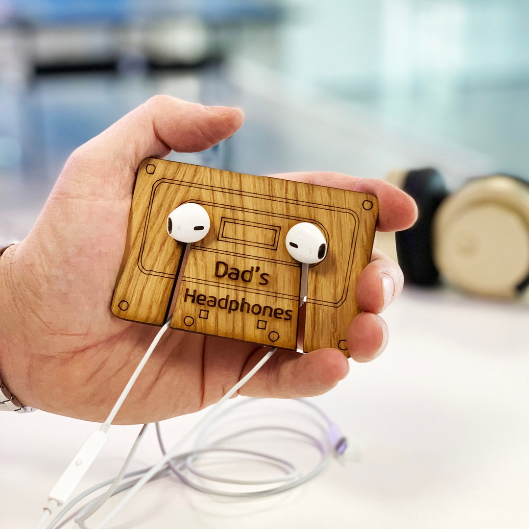Personalised Earphone Wire Tidy | Personalised Headphone Holder ...