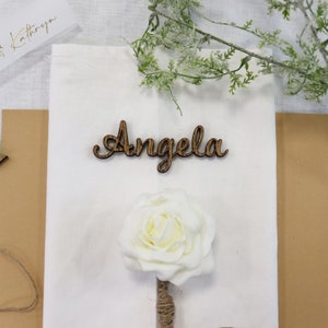 Personalised Wooden Name Table Place Settings | Wedding Plate Names ...