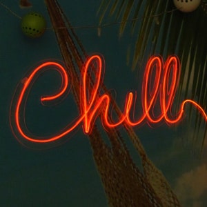 Chill Neon Sign | Neon Wall Art | Chill Wall Decoration | Gifts for the ...