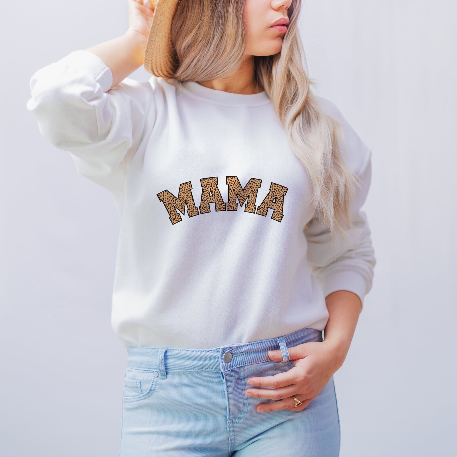 Mama Leopard Print Jumper | New Mum Gift | Lounge Top for Mother | Mama ...