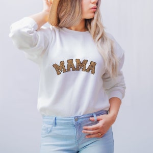 Mama Leopard Print Jumper | New Mum Gift | Lounge Top for Mother | Mama ...