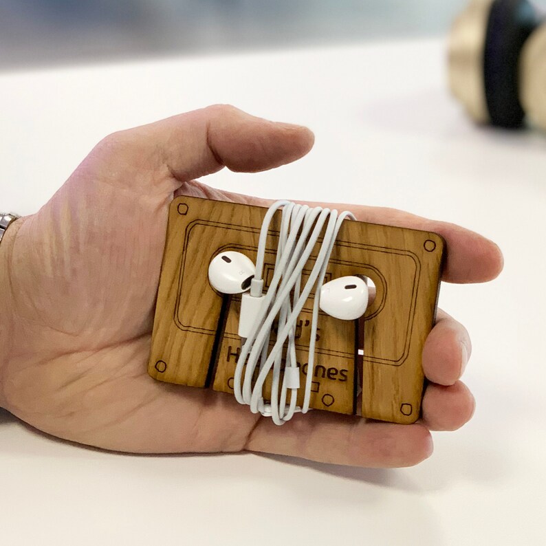 Personalised Earphone Wire Tidy Personalised Headphone - Etsy UK