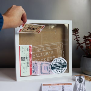 Personalised Ticket Collection Box | Cinema Gig Ticket's Memory Box ...