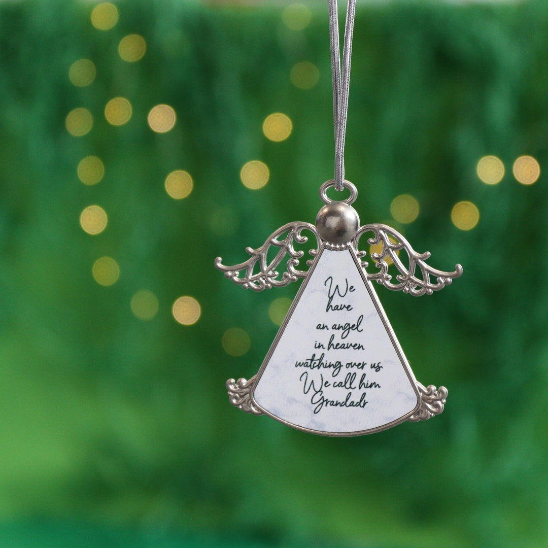 Personalised Angel Memory Silver Christmas Bauble | Angel Memory Bauble ...