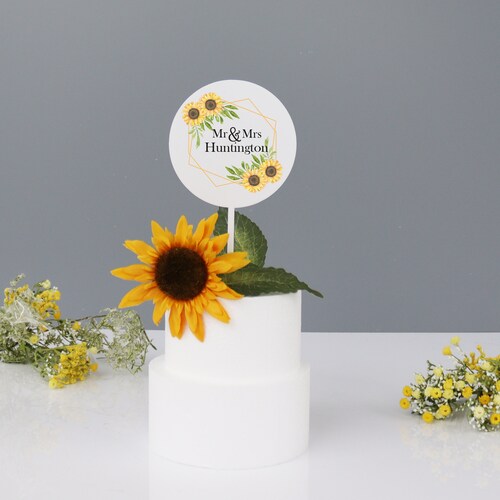 Sunflower Wedding Cake Topper. - Etsy