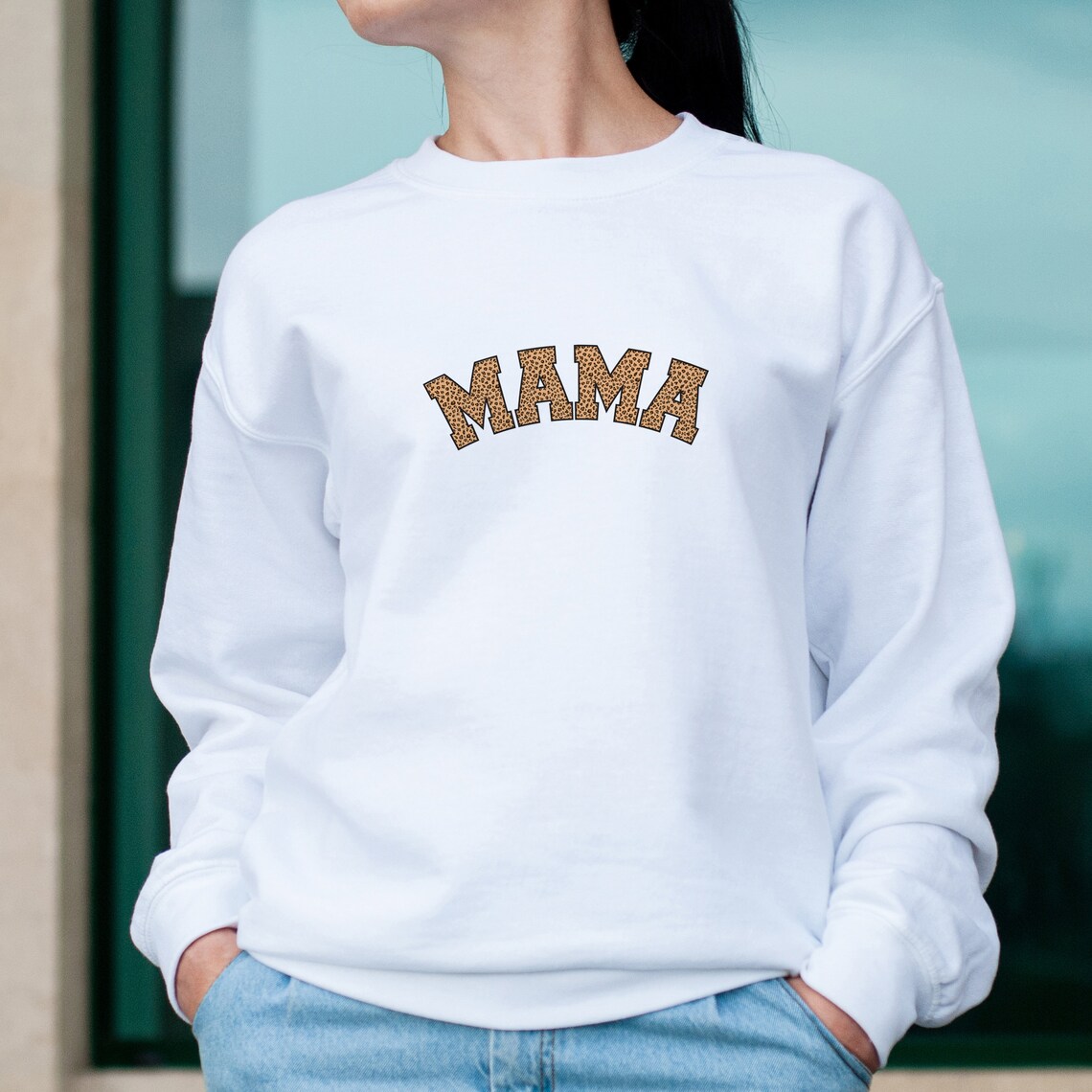 Mama Leopard Print Jumper | New Mum Gift | Lounge Top for Mother | Mama ...